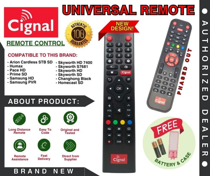 Cignal Remote PAIRED (Original & Brand New) HD/SD (NEW REMOTE DESIGN ...
