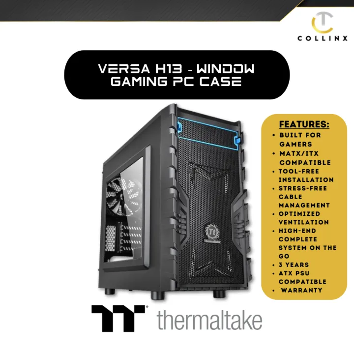 Thermaltake Versa H13 – Window Gaming PC Case | MATX & ITX Motherboard ...