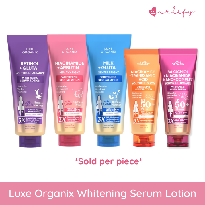 Luxe Organix Niacinamide + Arbutin / Milk + Gluta / Retinol + Gluta ...