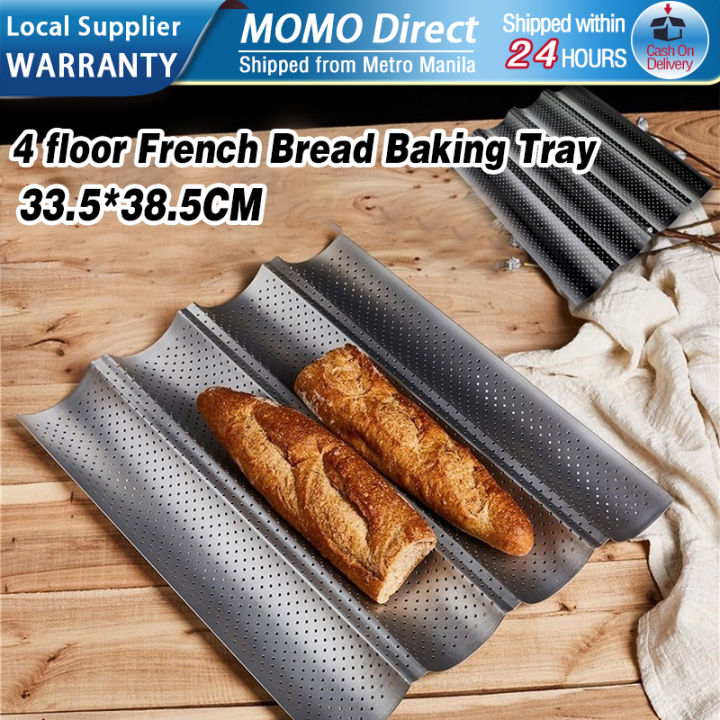 4Groove French Bread Baking Mold French Loaf Mold French Baguette Tray ...