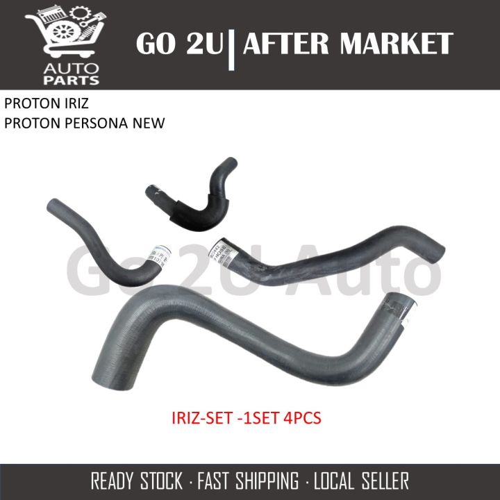 RADIATOR HOSE 1SET 4PCS RUBBER !! - IRIZ-SET PROTON IRIZ / PERSONA NEW ...