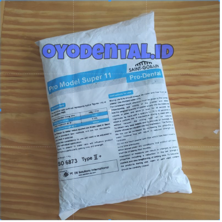 Dental gips stone / gipsum biru tipe II / gypsum model study / gips ...