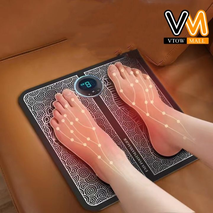 Vtow Japan Electric Ems Foot Massage Pad Relief Fatigue Micro Current 6768