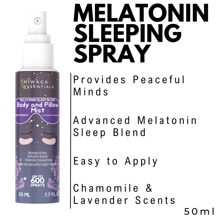 Melatonin Blend Sleeping Spray Mist for Rooms, Pillows, Clothes ...