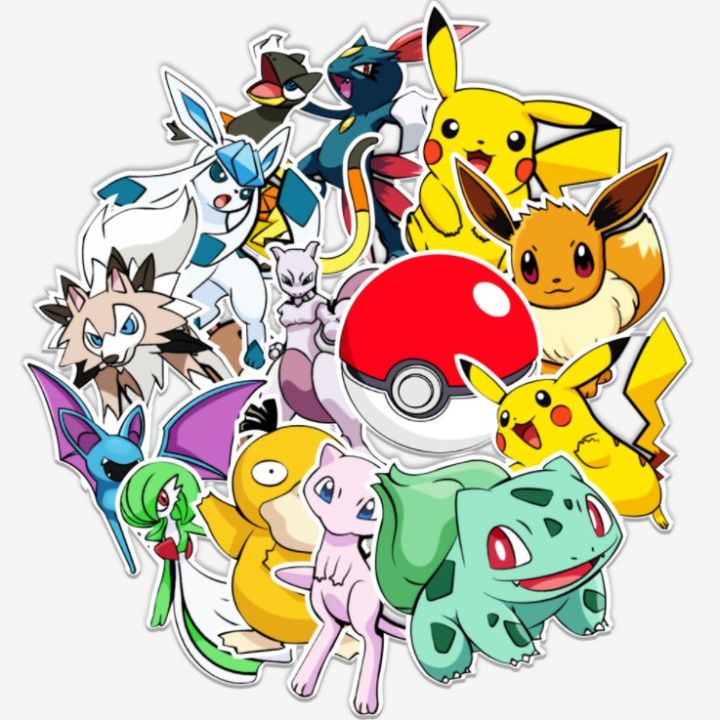 POKEMON 50 pcs Waterproof Non Repeating Luggage Bag/Laptop/Mobile Phone ...