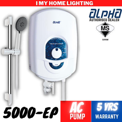 Alpha Water Heater 5000EP with AC Pump pemanas air elektrik bilik mandi ...