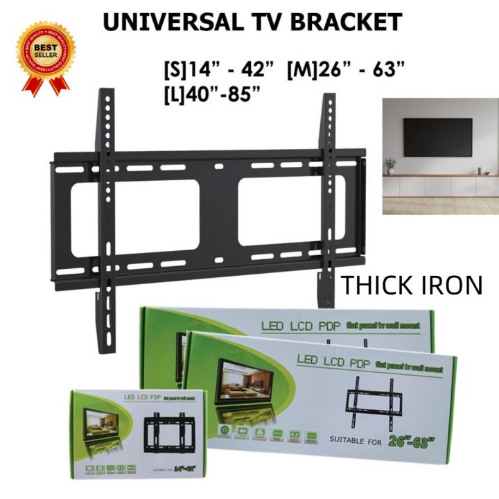 READY STOCK Universal TV Bracket Adjustable Monitor Vesa Wall Mount ...