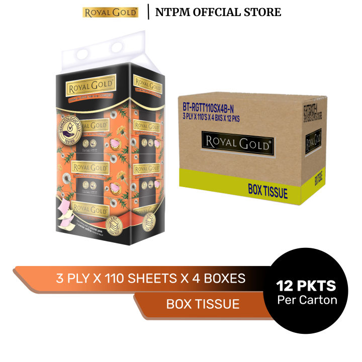 Royal Gold Twin Tone Facial Tissue 110's - Carton | Lazada