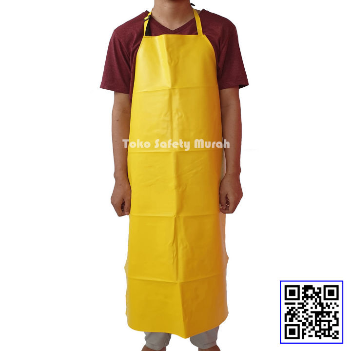 Apron PVC Anti Air Waterproof Kulit Sintesis Celemek Masak Warna Warni ...