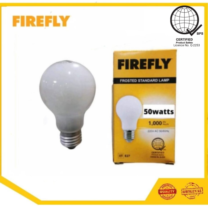 Firefly Incandescent Frosted Lamp E27 Base 25w ,50w, 100w (warm colors ...