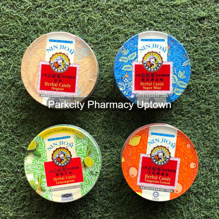 Nin Jiom Herbal Candy 60g (Original/ Super Mint/ Lemongrass/ Tangerine ...