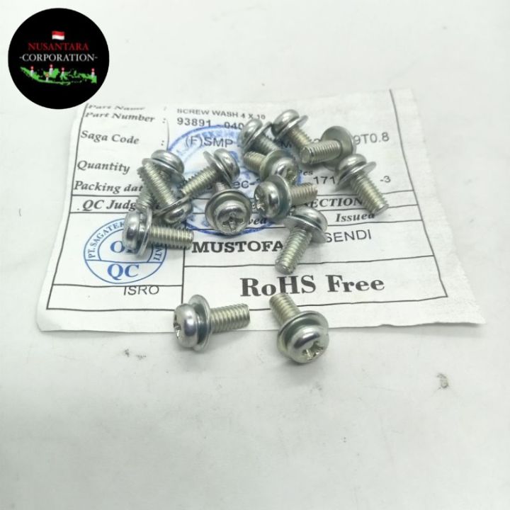 BOLT M4X12 ORIGINAL BAUT 7 M4 1 CM BAUT KARBURATOR DOUBLE RING BAUT ...