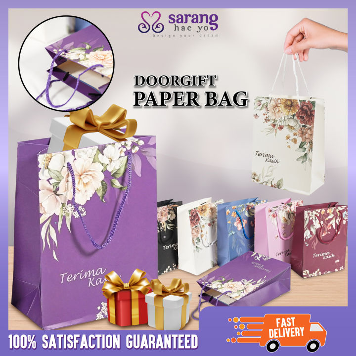 Thank You Paper Bag with Handle Beg Goodies Beg Kenduri Kahwin Tunang ...