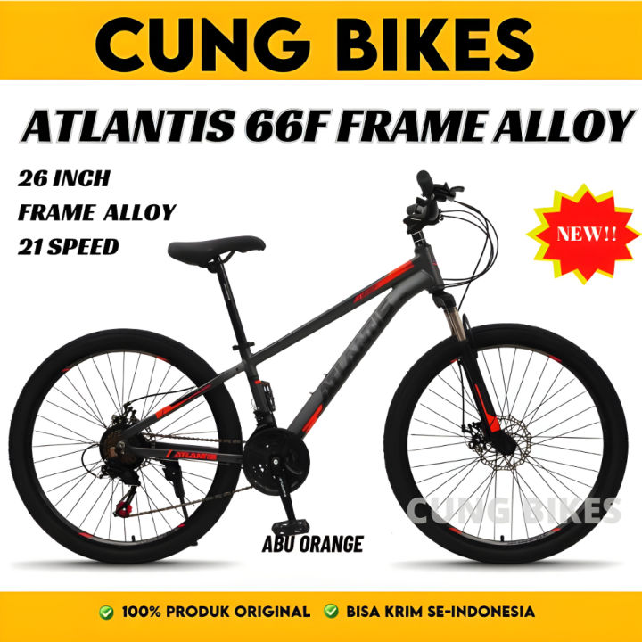 Sepeda Gunung MTB Ukuran 26 Inch Atlantis 66F Frame Alloy 21 Speed ...
