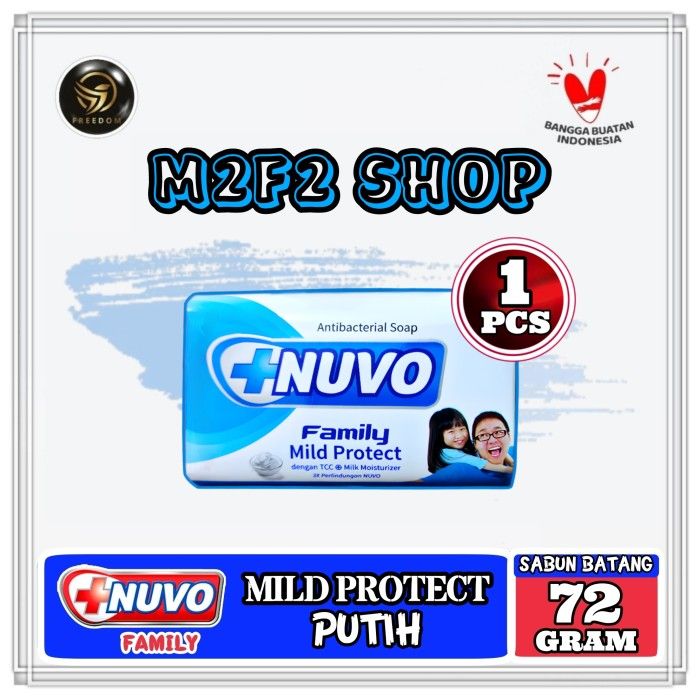 Nuvo Family Sabun Mandi Batang Mild Protect | Putih - 72 gr (Kemasan ...