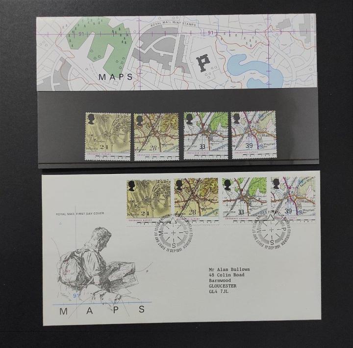 Royal Mail Mint Stamps In Presentation Packs - Maps and First Cover of ...