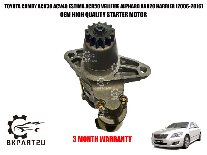 TOYOTA CAMRY ACV30 ACV40 ESTIMA ACR50 VELLFIRE ALPHARD ANH20 HARRIER (2006-2016) STARTER MOTOR 3 ...