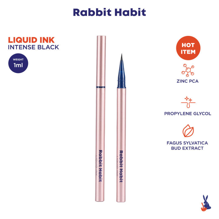 Rabbit Habit Liquid Ink #01 Intense Black | Lazada Indonesia