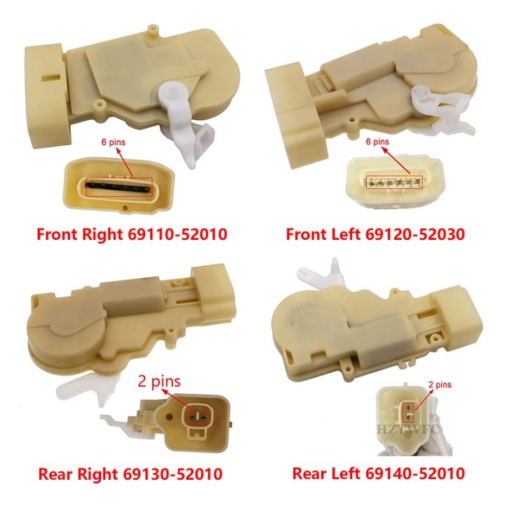 New Door Lock Actuators Front Rear Left Right for Toyota Echo Yaris ...