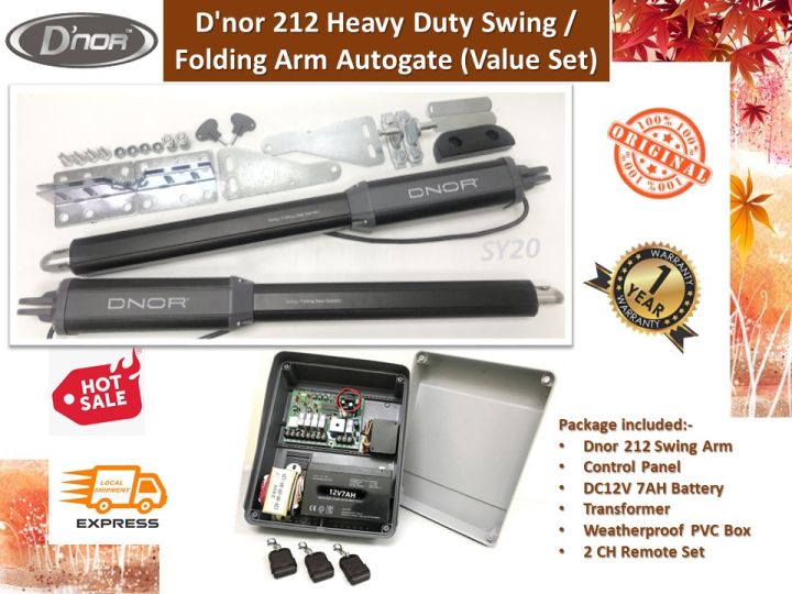 D'nor 212 24VDC Heavy Duty Swing and Folding Arm Motor Autogate (Value ...