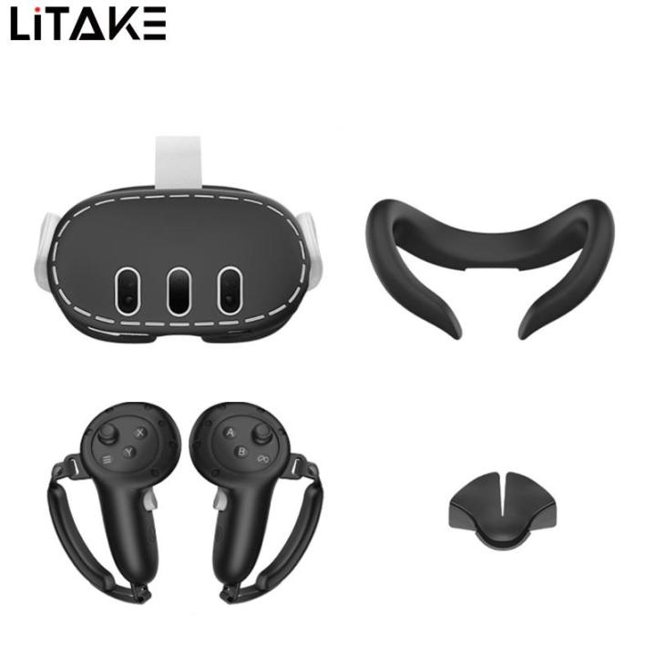 Protective Cover Set Handle Controller Protector VR Headset Skin Face ...