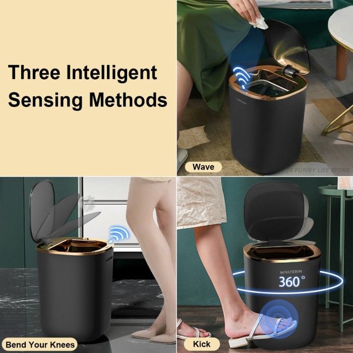 Tempat Tong Sampah Pintar Besar Smart Trash Bin Sensor Otomatis 12 L ...