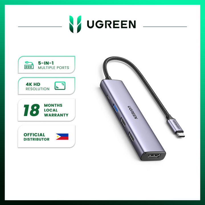 UGREEN USB C 5-in-1 Hub USB-C To HDMI + USB 3.0 +2 x USB 2.0 A +PD ... UGREEN USB C 5-in-1 Hub USB-C To HDMI + USB 3.0 +2 x USB 2.0 A +PD ...