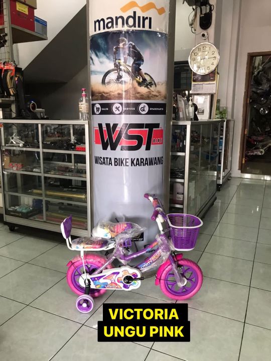 SEPEDA ANAK CEWE MURAH MINI 12 UNITY EVA VICTORIA BAN BUSA | Lazada ...