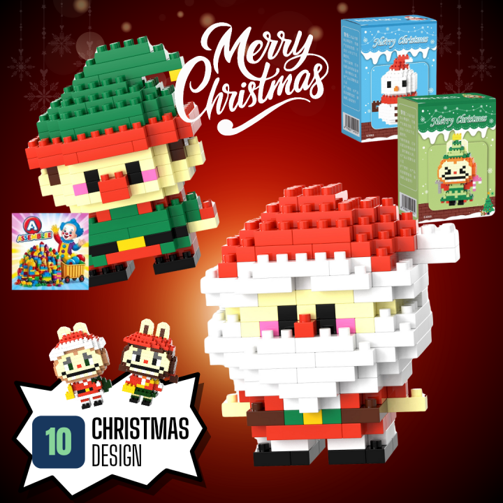 [Nano Block] DMXC E Series 10 Merry Christmas Santa Claus Mini Bricks ...