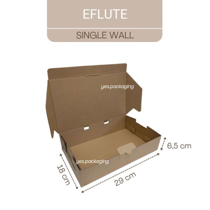 [29x18x6,5cm] EFLUTE Corrugated Single Wall Box Kotak Kemasan Souvenir Hampers Multipurpose Box ...