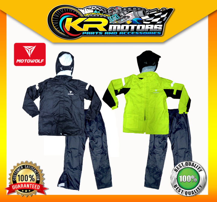 Motowolf Raincoat NEON V1/ VR1 Rain Coat Unisex for Riders - with Free ...