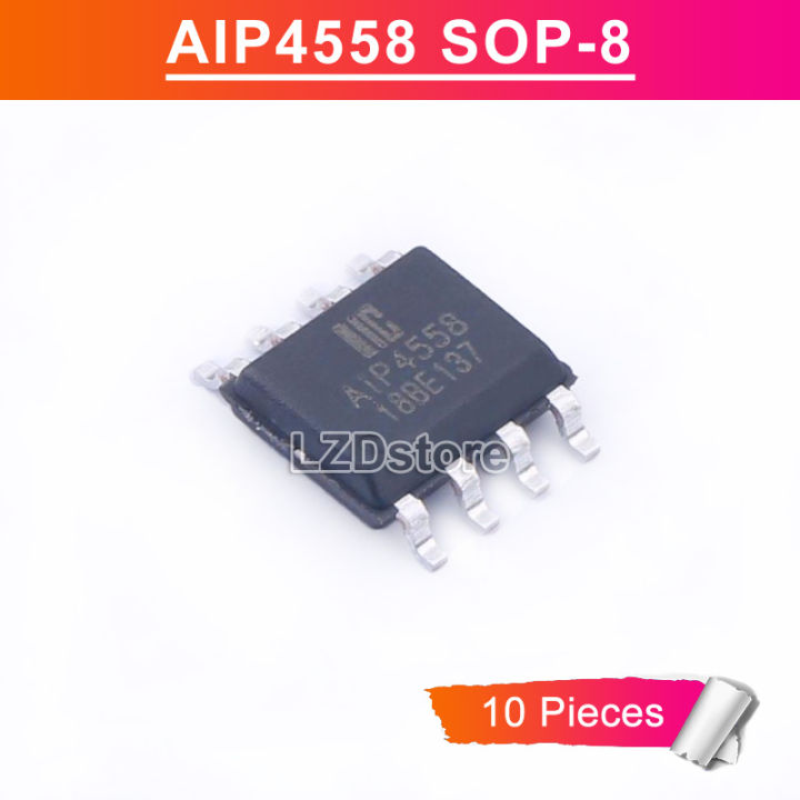 10pcs AIP4558 AIP 4558 SOP8 AiP4558S SOP-8 SMD Dual Operational Amplifier Chip IC new original ...