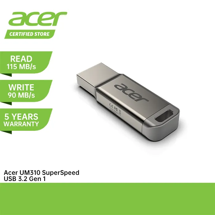 Acer Flash Drive UM310 SuperSpeed USB 3.2 Gen 1 (256GB | 512GB | 1TB ...