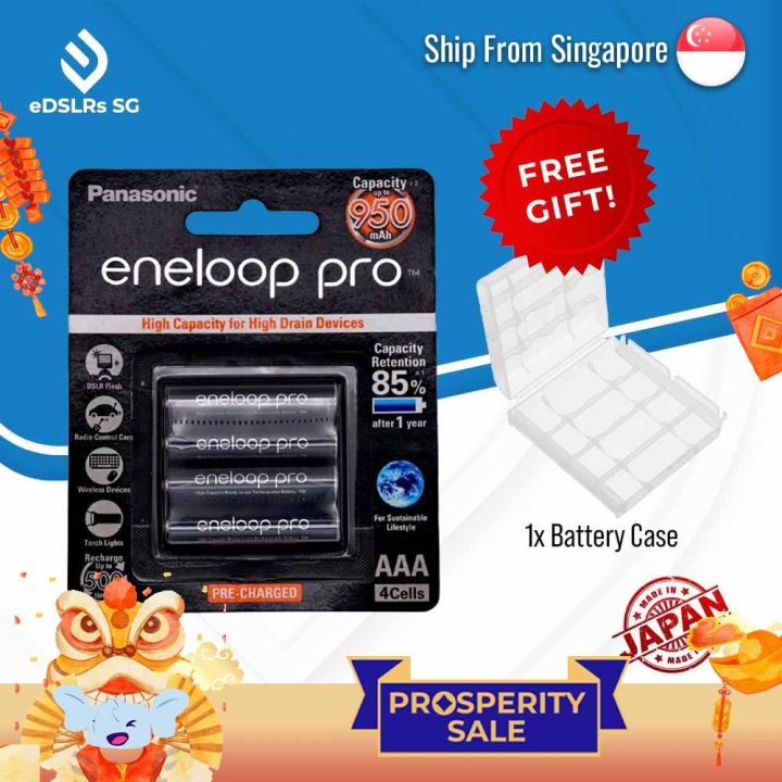 [Free Battery Case] PANASONIC ENELOOP PRO AAA Rechargeable eDSLRs Ni-Mh ...