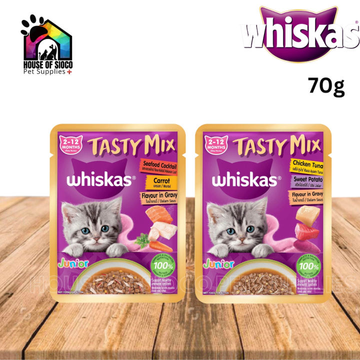 Whiskas Tasty Mix Jr. Wet Cat Food 70g | Lazada PH