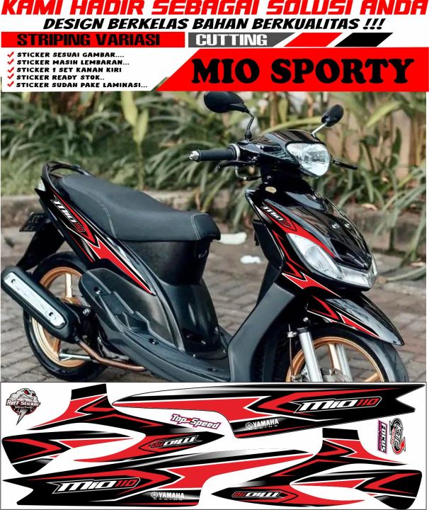 STRIPING SEMI FULL VARIASI MIO SPORTY RACING ,STICKER MOTOR MIO SPORTY ...