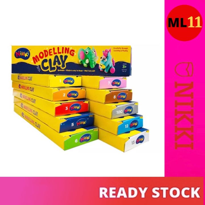 NIKKI Modelling Clay / Plasticine / Tanah Liat Pemodelan (10 Colors ...