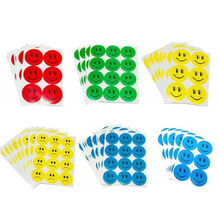 60-960pcs Smile Face Stickers Cute Happy Sad Teacher Incentive Reward ...