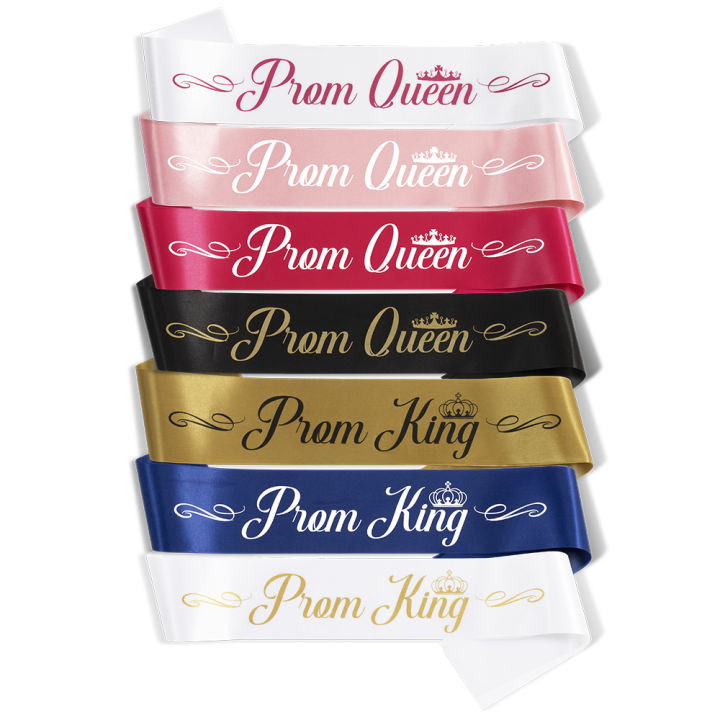 【New Design】Prom King & Prom Queen Sash Graduation Party School Prom ...