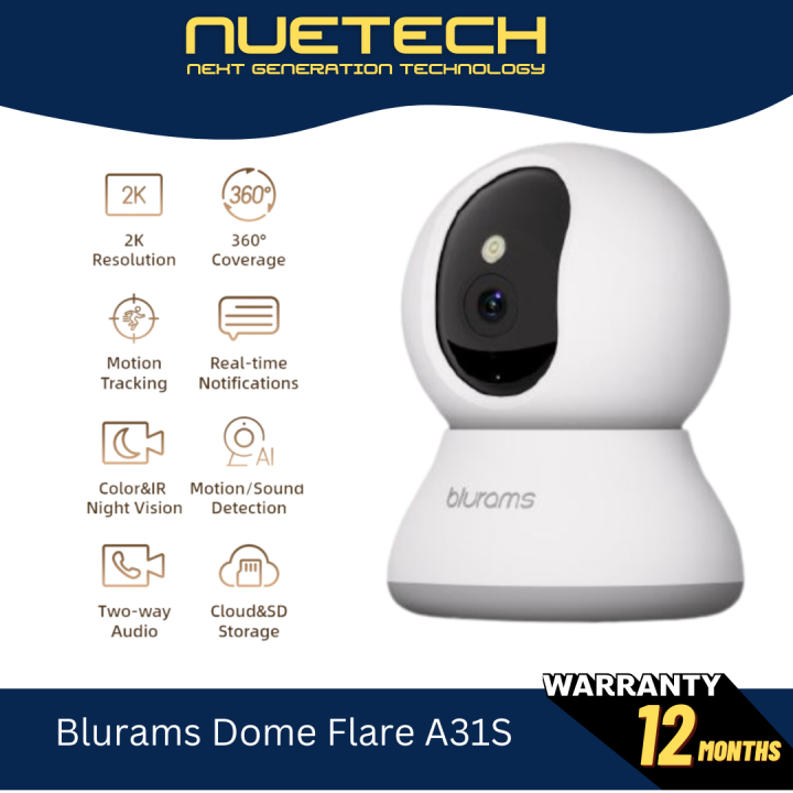 Blurams Dome Flare A31S Camera 2K HD 360° FOV Color Night vision Motion ...