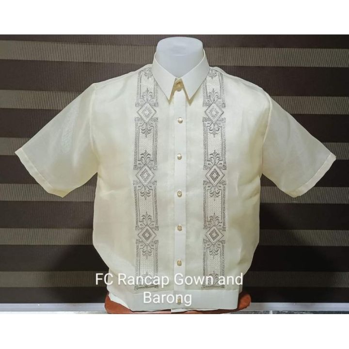 Polo Jacket Barong Tagalog Piña Cocoon Full Open | Lazada PH