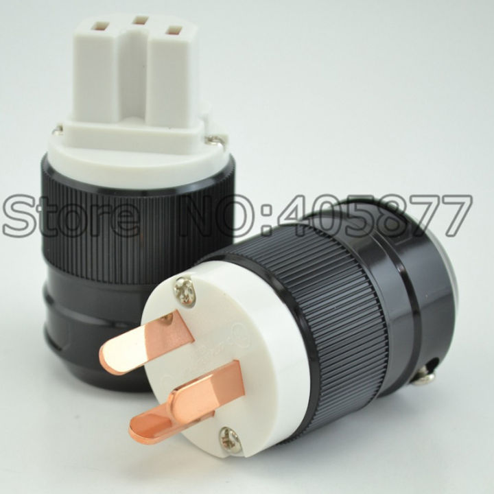 Red copper AU Power cord plug Australian Power connector Chinese power ...