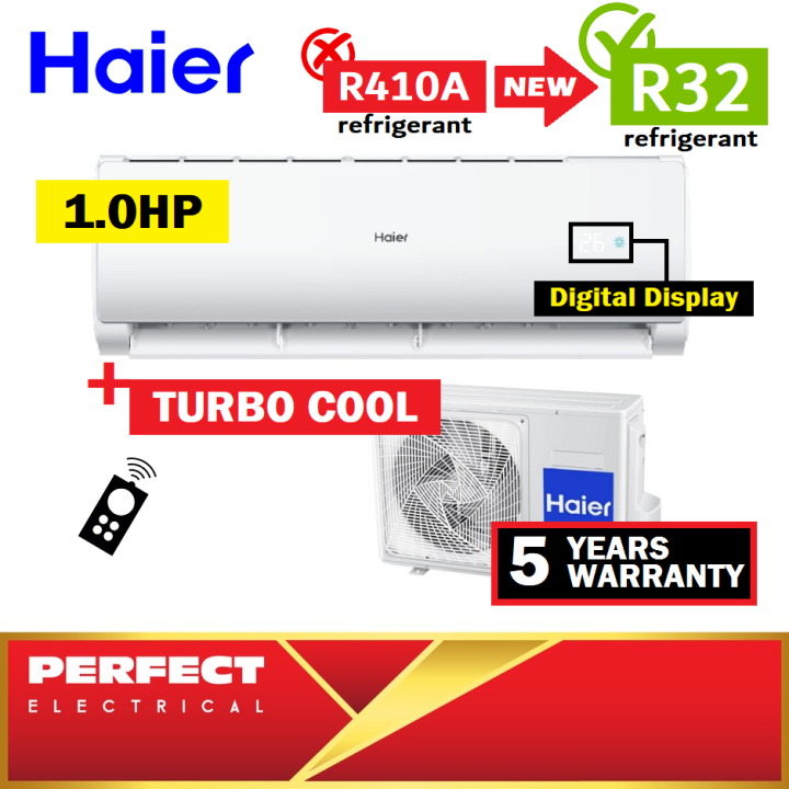 Haier 1HP R32 Aircond Air Conditioner HSU-10LPA21 HSU-10LPB21 Air Cond ...