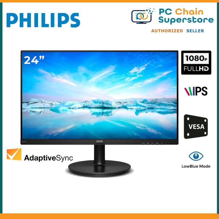 Philips 241V8B Eye Care Frameless Monitor - 24" Full HD IPS | 100Hz ...