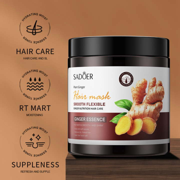 SADOER Ginger Plant Essence Hair Mask Smooth Flexible Nutrition Hair Care Hair Mask 500g | Lazada