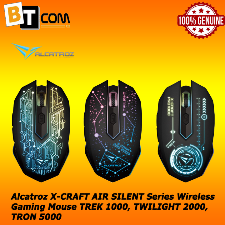 Alcatroz X-CRAFT AIR Series Wireless Gaming Mouse TREK 1000, TWILIGHT ...