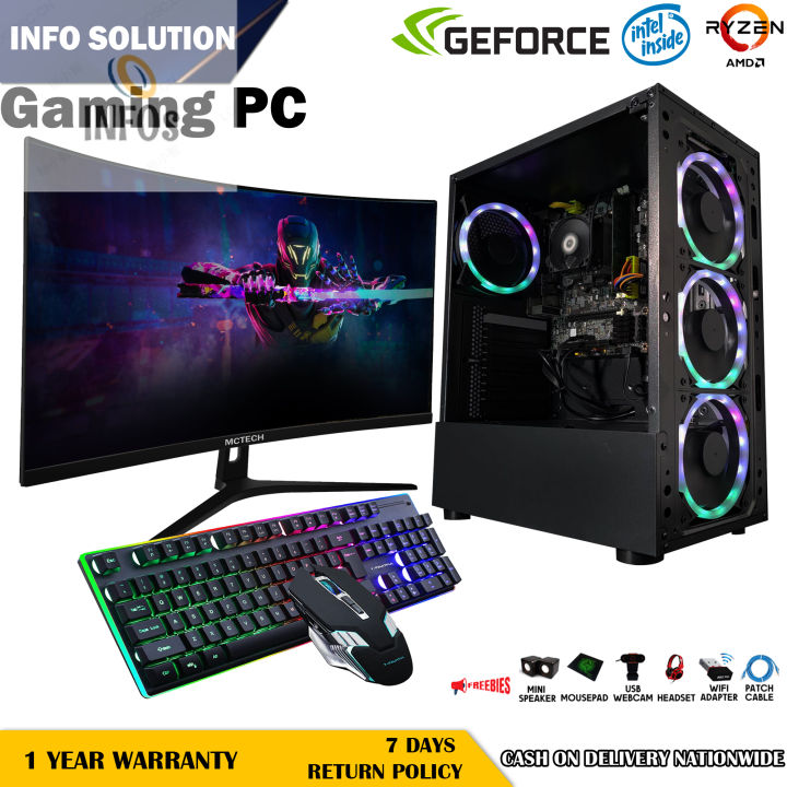 Desktop Gaming PC Intel i7 Processor and Ryzen 5 Processor with 27 ...