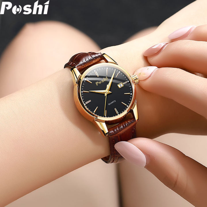 POSHI Luxury Original Ladies Watch Waterproof Simple Trend Retro Small ...