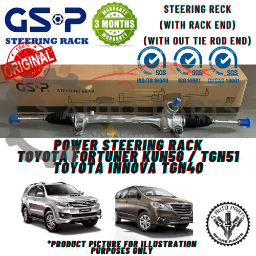 TOYOTA FORTUNER KUN50 / TGN51 / TOYOTA INNOVA TGN40 POWER STEERING GEAR ...