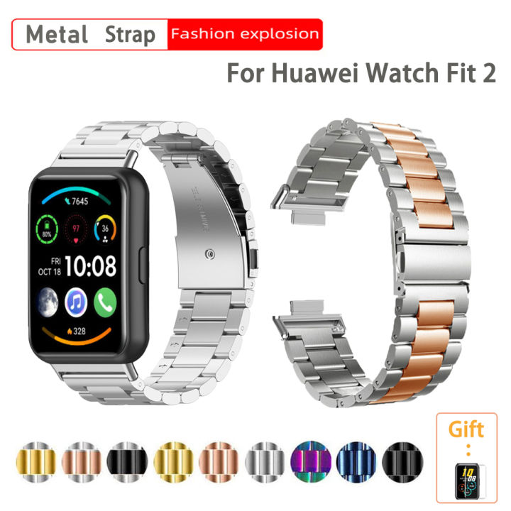 Classic Stainless Steel Metal Strap for Huawei Watch Fit 3 / Huawei ...